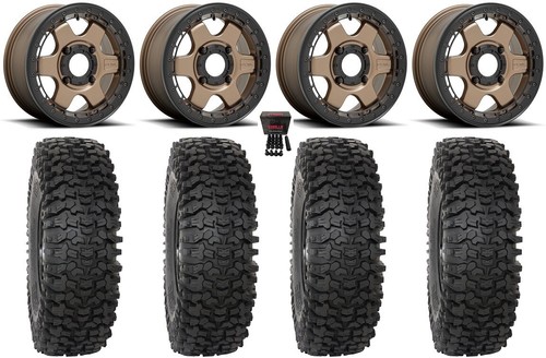 Fuel Block Beadlock 15" Wheels Br 33" RC500S Sticky Tires Sportsman RZR ...