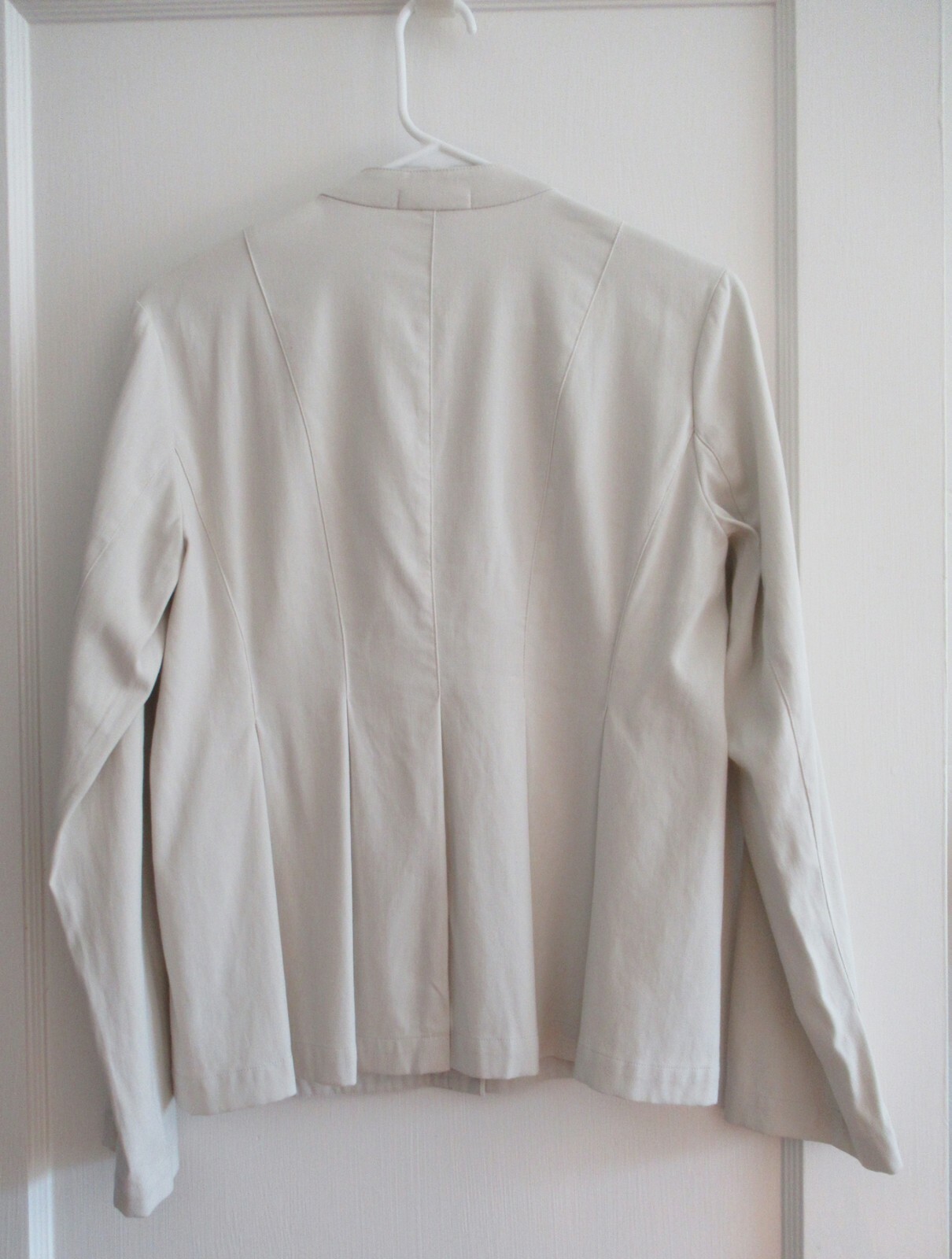 Eileen Fisher pleat-back jacket button front ivory - … - Gem