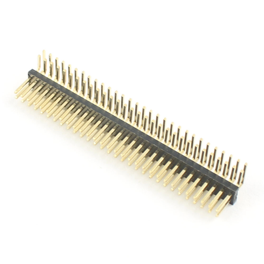 10Pcs Gold Plated 1.27mm Pitch 2x30 60 Pin Male Double Right Angle ...