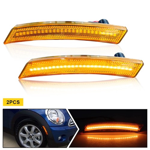 Front Amber LED Side Marker Fender Light For Mini Cooper R55 R56 R57 ...