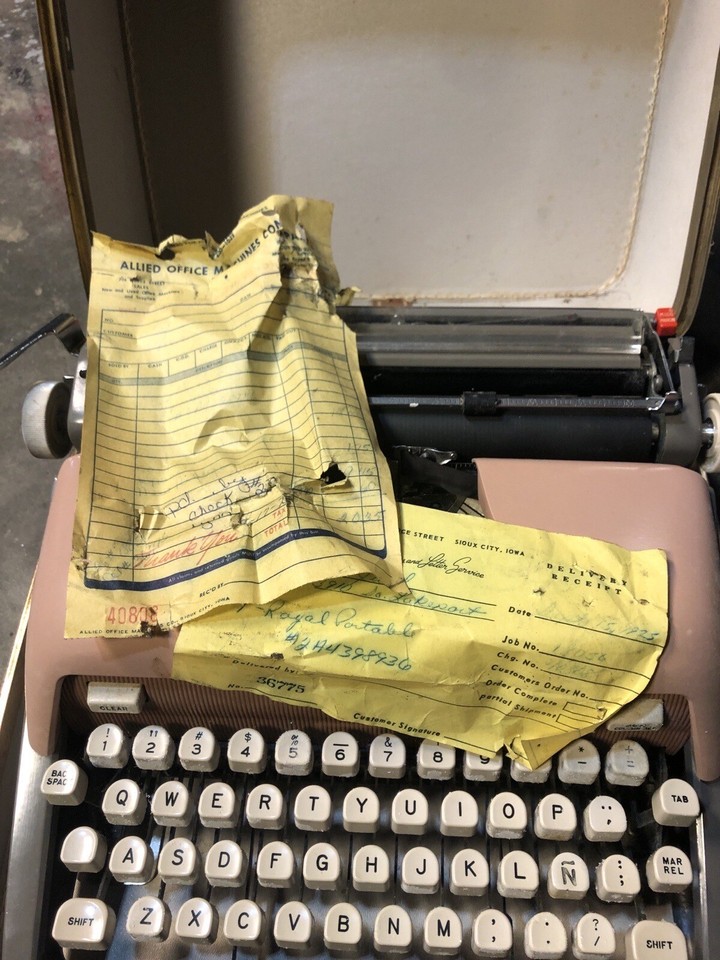 vintage Royal Typewriter With Original Receipt | eBay