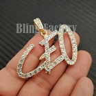ICED HIP HOP CEO PENDANT & 11mm 18" 20" CUBAN CHOKER CHAIN BLING ...