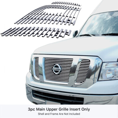 For 2012-2019 Nissan NV 2500/3500 Main Upper Chrome Billet Grille Grill ...