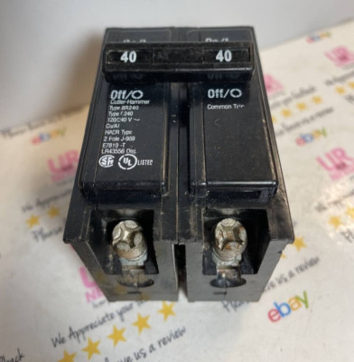 Cutler Hammer Circuit Breaker Type BR240 / C240 120/240 2Pole ...