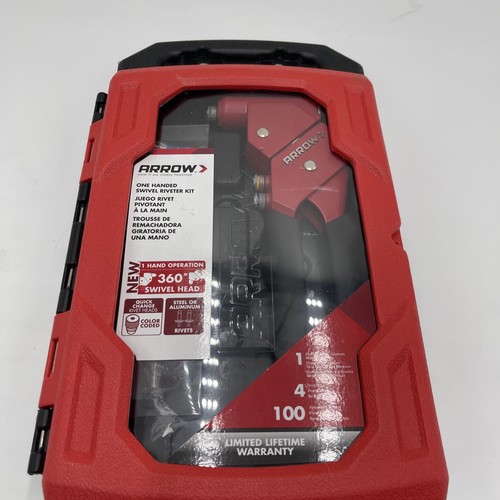Arrow Fastener Rivet Tool 1 Handed Swivel Metal Riveter Kit RT187SHK ...