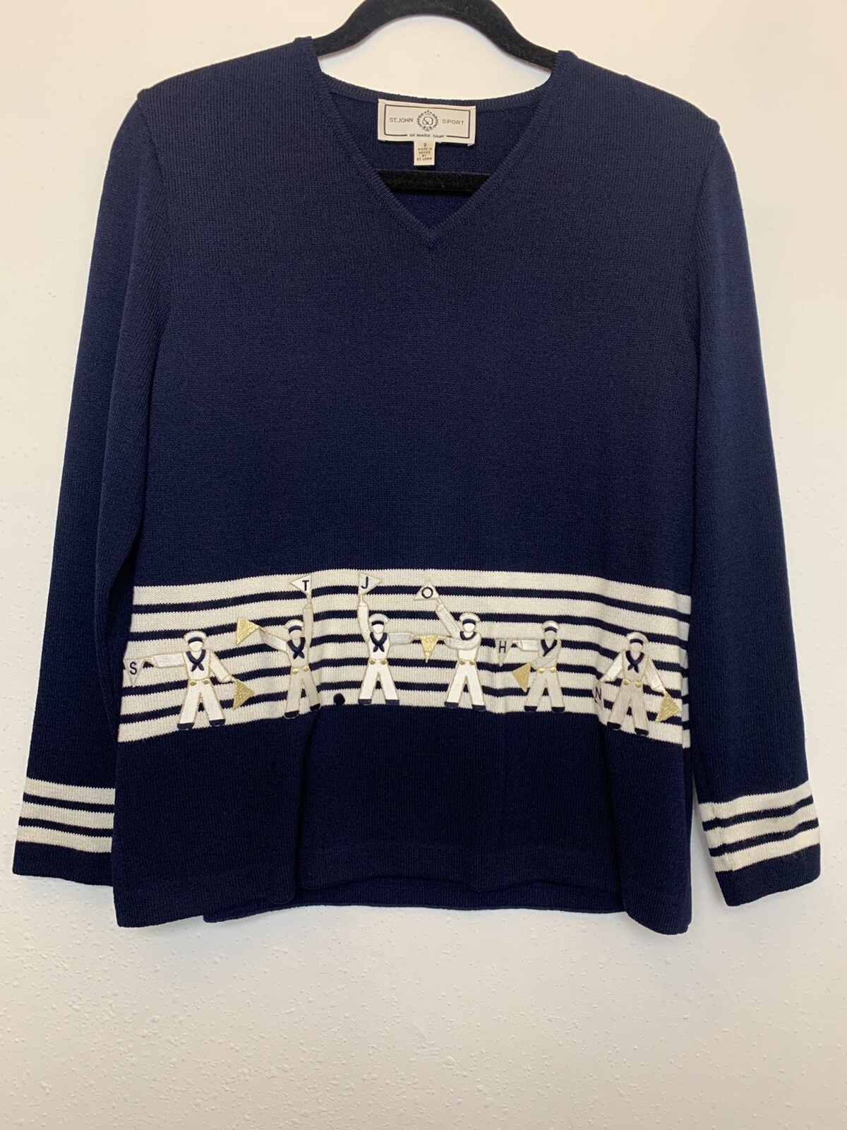 Vintage Nautical St John Sport Sweater By Marie Gray size S | eBay