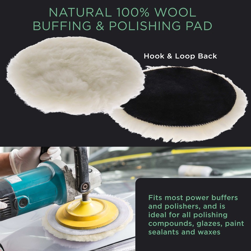 Buffing & Polishing Pad Kit with 6 - 6.5" Grip Pads; 5 Waffle Foam & 1 ...