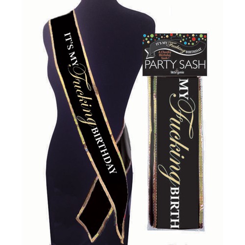 It's My F*cking Birthday Sash for Party Celebration Novelty Funny Black ...