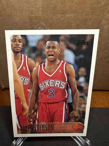 1996-97 Topps #171 Allen Iverson Philadelphia 76ers Rookie Card #171 ...