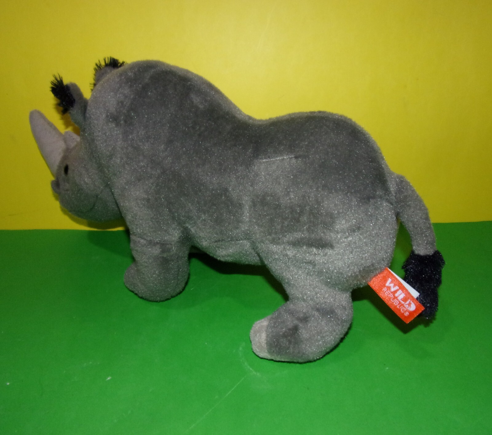 Wild Republic Rhino Plush 14" Stuffed Animal K&M Realistic Toy Grey ...