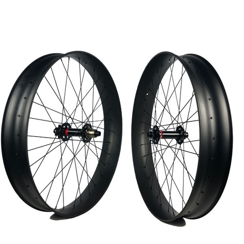 26er Snow Bike Wheels Carbon Fat Bike Wheelset 95mm*18mm Clincher ...