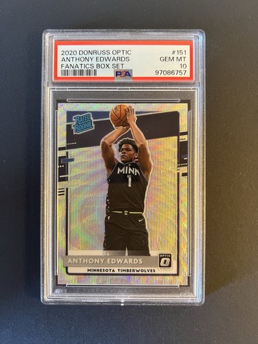 2020-21 Donruss Optic Rated Rookie Card #151 Anthony Edwards RC PSA 10 ...