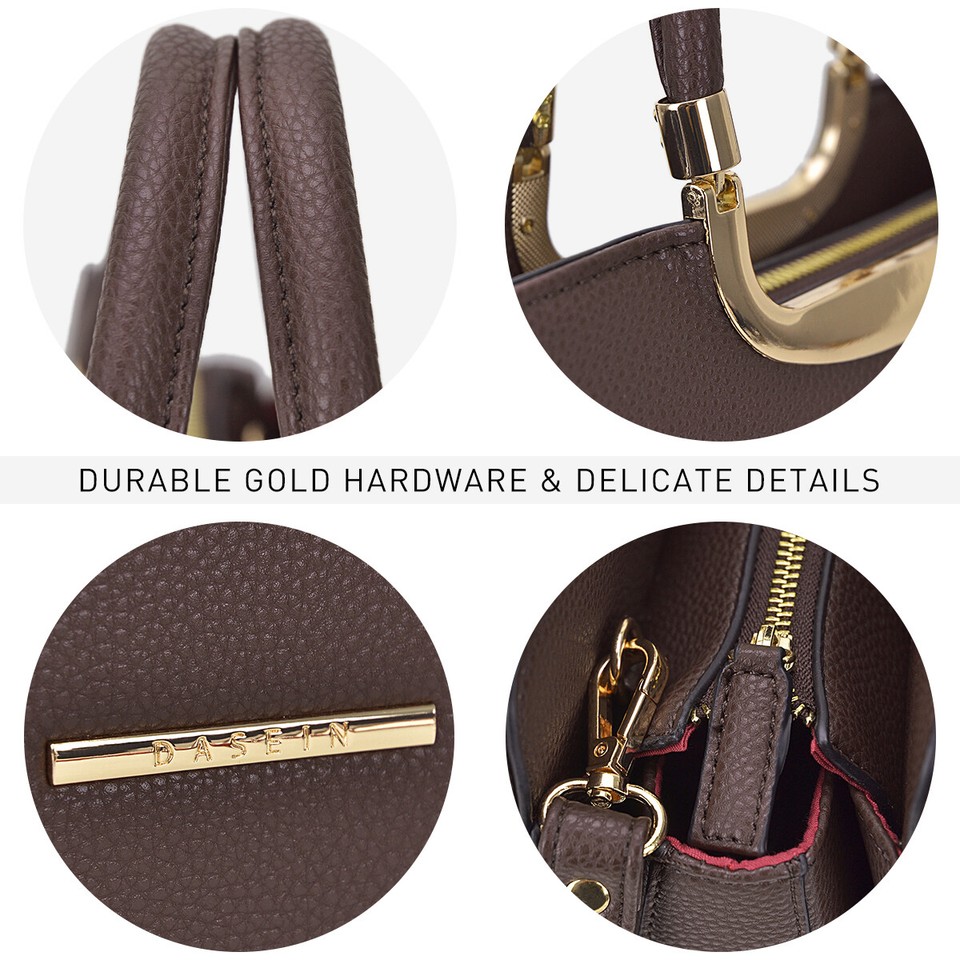 Dasein Women's Classic Handbags Faux Leather Office Satchel Purses with ...