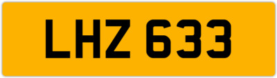 LHZ 633 L 3x3 DATELESS PRIVATE NUMBER PLATE LEE LOU LUKE LUCY LEO LISA ...