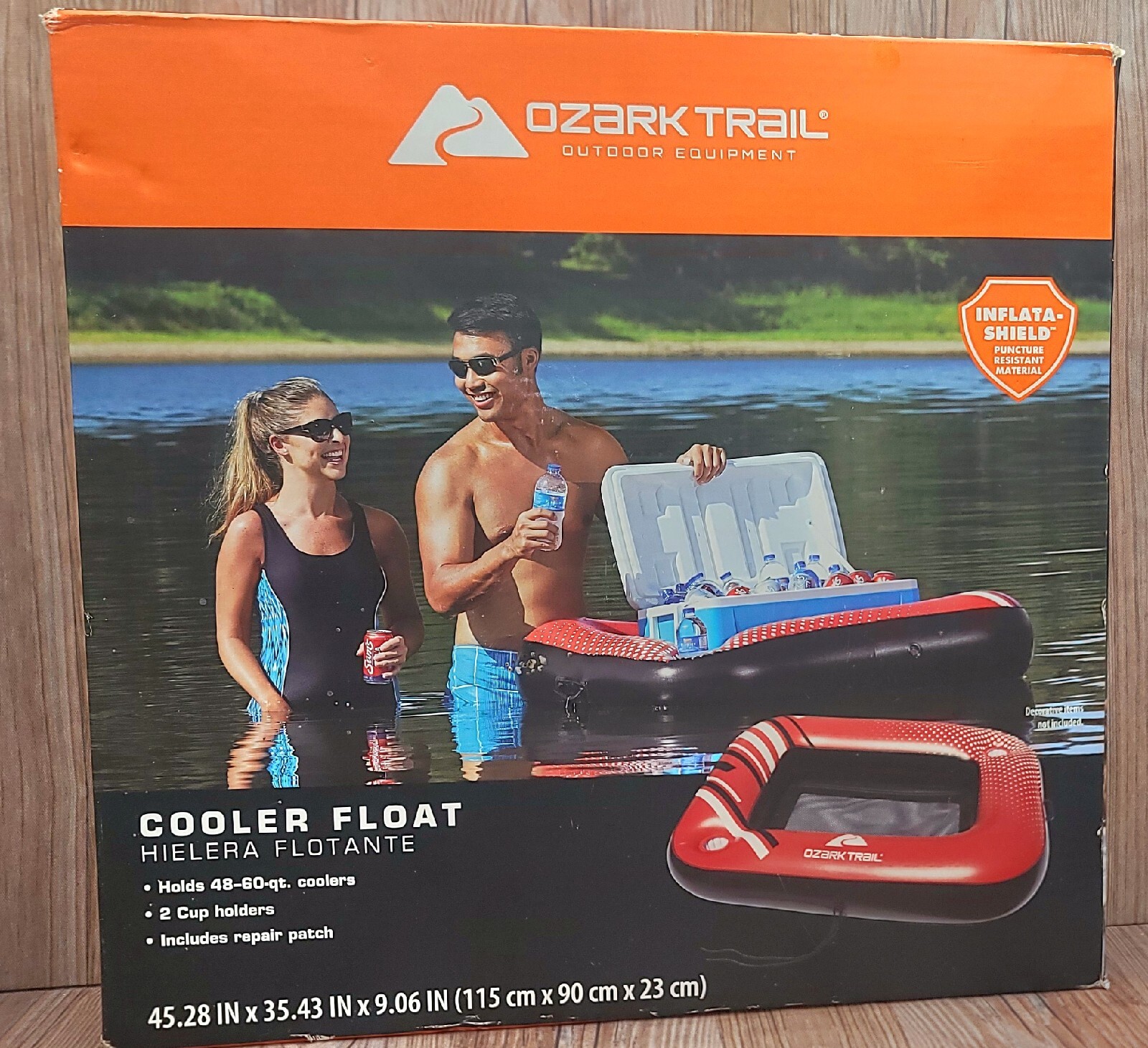 Ozark Cooler Float - Lake or Pool Inflatable Fits Most 48qt to 60qt ...