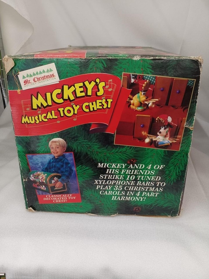 Disney Mr. Christmas Disney Mickey's Musical Toy Chest Vintage w/Box ...