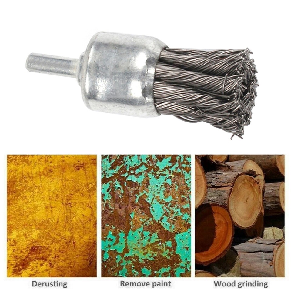 Rotary Steel Wire Brush Drill Attachment Cup Wheel Set Deburr Rust ...