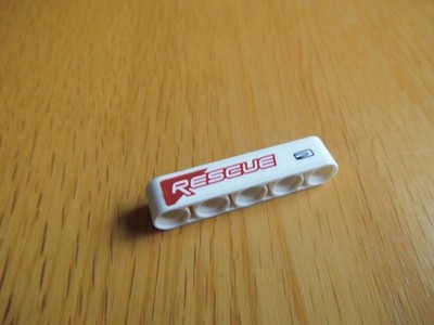 Lego 32316 (41616) Technic Beam 5 White with Rescue Left Side Sticker ...