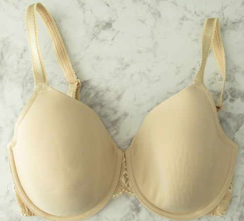 Wacoal Basic Beauty Bra 34DDD Beige Lace Underwire T Shirt | eBay