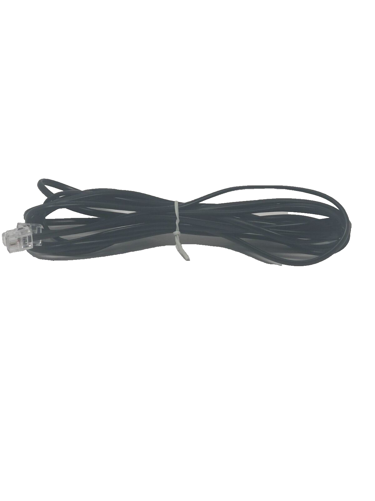 Black 7ft Telephone Modular Line Cord Phone Cable Extension Wire RJ11 ...