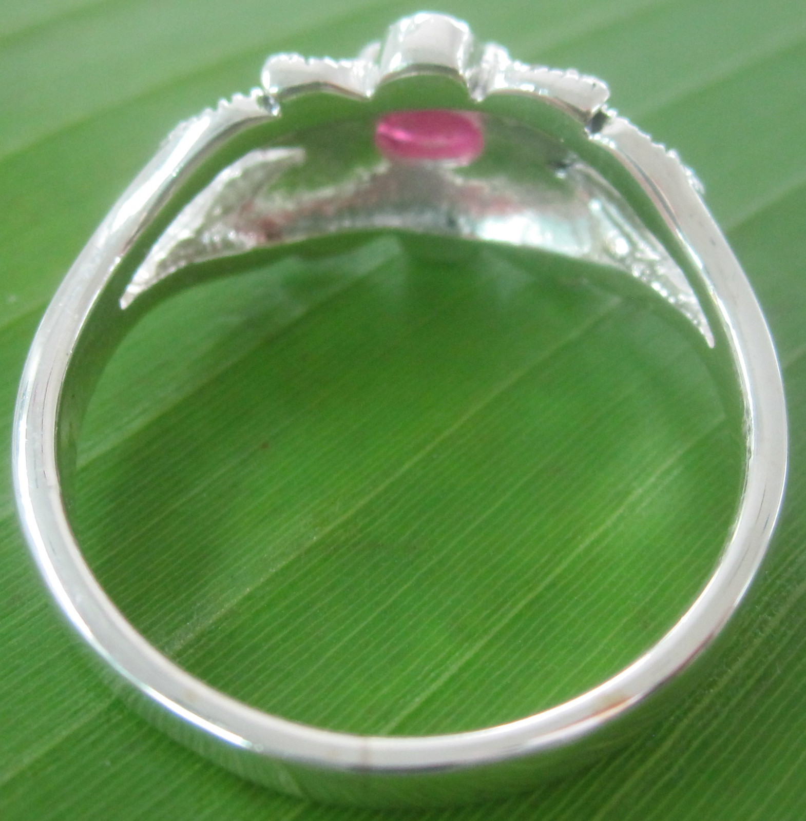 "SOLID & STRONG" 925 sterling silver REAL STONE "RUBY" & Marcasite Ring ...