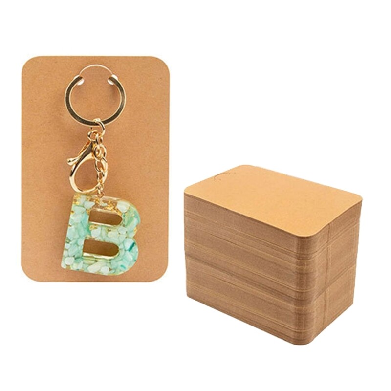 50Pieces/set Keychain Card Hold Cardboard for Keyring Jewelry Display ...