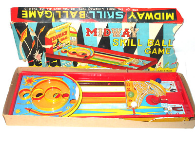 Vintage Antique Line Mar Toys Japan Pinball Game Skill Ball County Fair ...