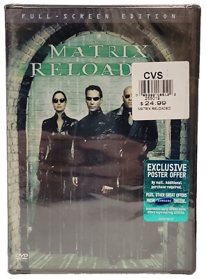 The Matrix Reloaded DVD 2003 Full-screen Movie Classic Keanu Reeves ...
