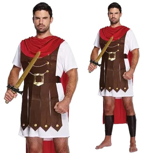 Adult Mens Roman Soldier Gladiator Spartan Centurion Fancy Dress ...