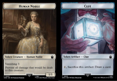 4x Human Noble/Clue Token, Doctor Who Token, MTG Token, Magic Token | eBay