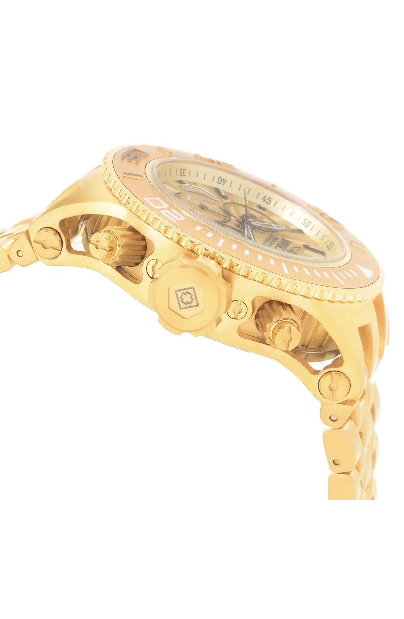 Invicta 23935 Subaqua Quartz Chronograph Men 52mm Stainless Gold Tone ...