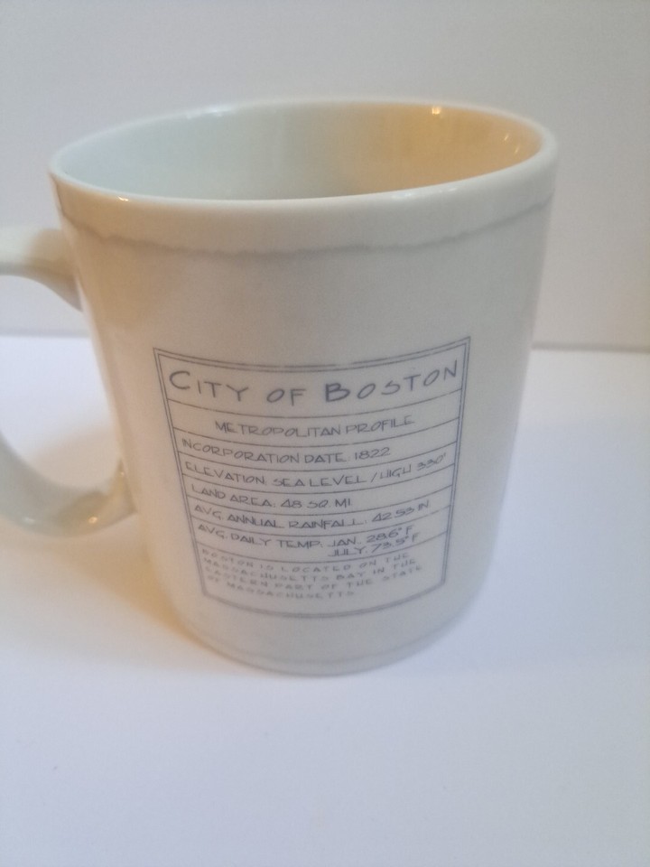 Starbucks Coffee Mug BOSTON 18 OZ Beantown | eBay