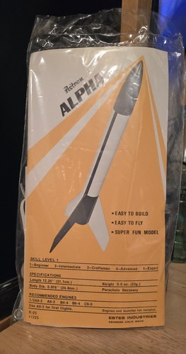 1970 Vintage Estes "Astron Alpha" K-25 #1225 Model Rocket Kit | eBay