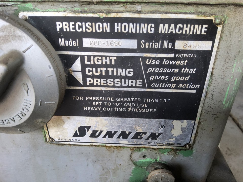 Sunnen Hones MBB 1600 & MBB 1690 With Cabinet And Mandrels | eBay
