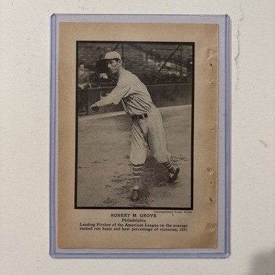 1931 Lefty Grove AL Pitching Leader Picture Vintage Baseball ...