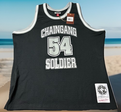 WWE JOHN CENA x MITCHELL & NESS CHAIN GANG SOLDIER 2XL BASKETBALL ...