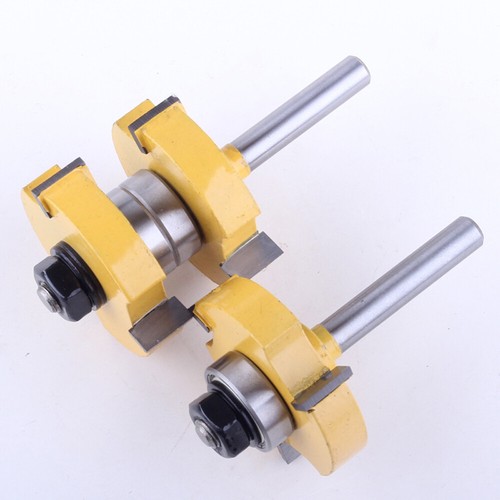 2Pcs 8mm Shank Tongue and Groove Router Bit Set 1-1/2" Stock ...