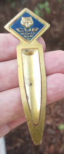 Vintage Gold Tone Cub Scouts BSA USA Bookmark | eBay
