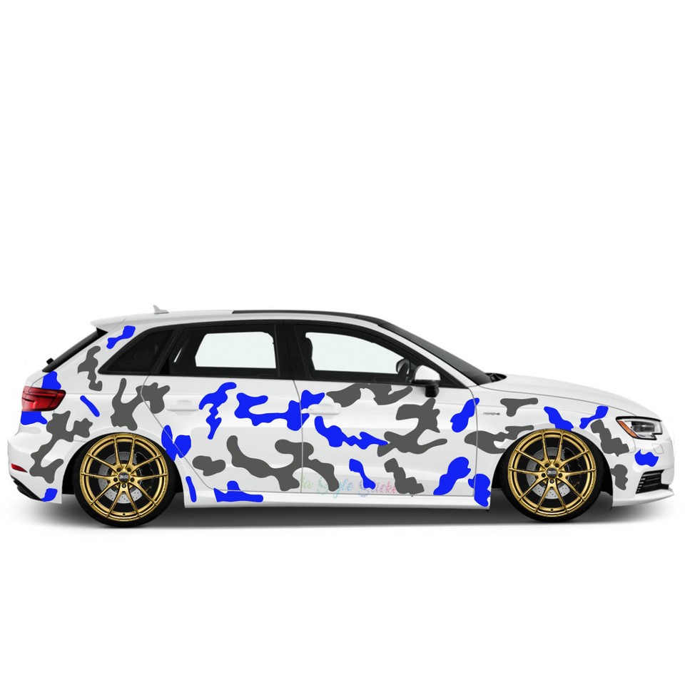 Auto Seiten-Aufkleber CAMO FLECK-TARN Set XL 50 TEILIG Car-Tattoo ...