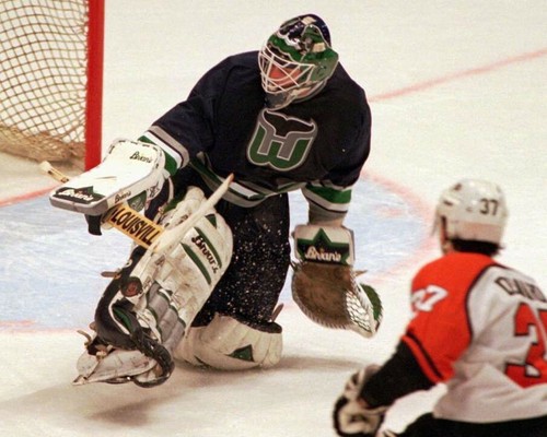 SEAN BURKE 8X10 PHOTO HARTFORD WHALERS PICTURE NHL VS FLYERS | eBay