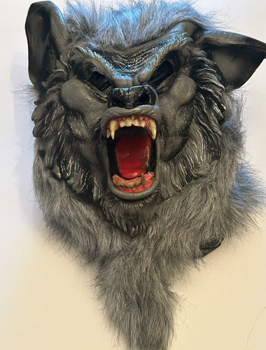 Werewolf Wolfman Halloween Cosplay Costume Mask Realistic Gray Hair | eBay