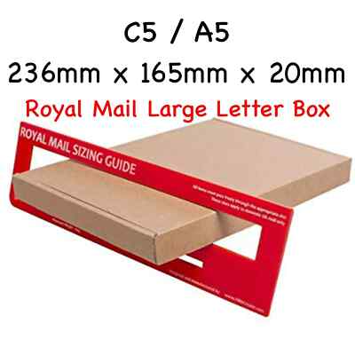 Large Letter Cardboard Boxes Royal Mail Mailing Postal Small PIP C5 A5 ...
