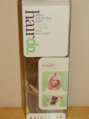 HairDo JESSICA SIMPSON Salon Clip-In Hair Extension 10" Straight HONEY ...