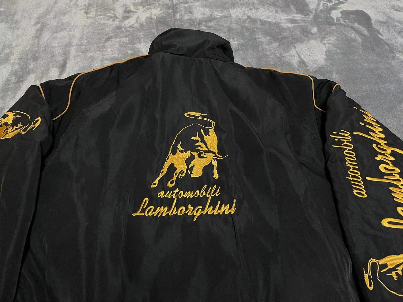 Unisex Adult Lamborghini Jacket Ebroidered Cotton Padded F 1 Racing ...