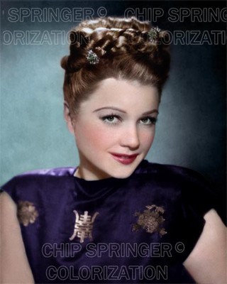 ANNE BAXTER IN SEXY ASIAN DRESS 8X10 BEAUTIFUL COLOR PHOTO BY CHIP ...