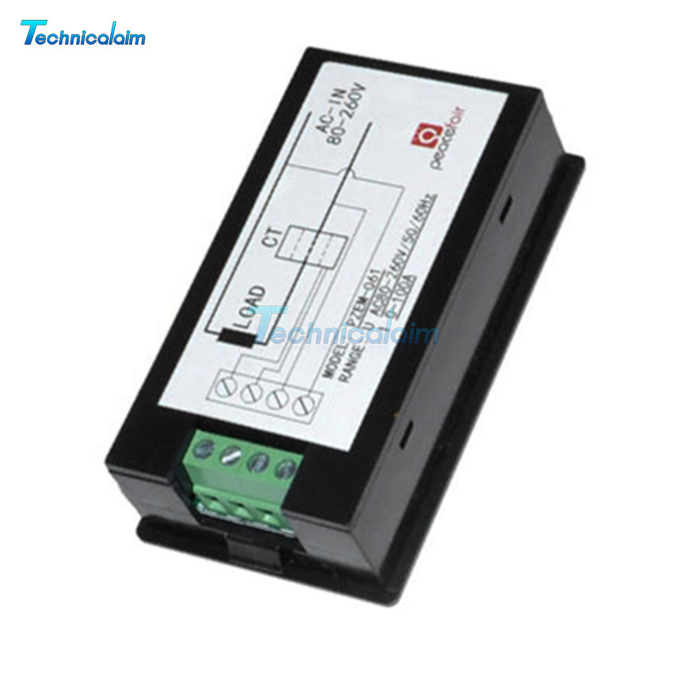 DC 6.5~100V 50A DC LCD Voltage KWh Watt Car Battery Panel Power Monitor ...