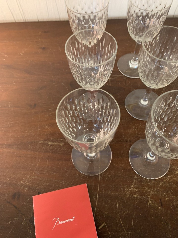 37 Glasses Wine White Model Grain of Rice Crystal Baccarat / Price per ...