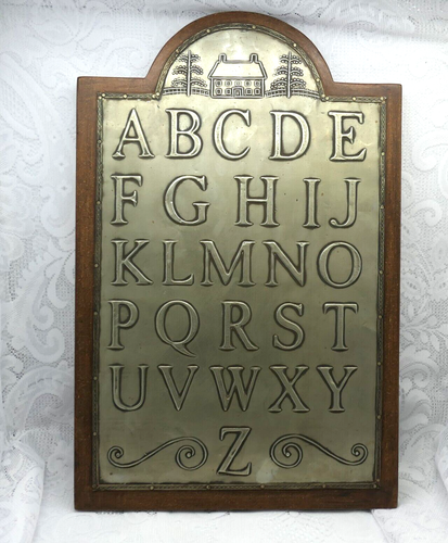 Alphabet Plaque Wall Hanging ABC's Schoolhouse Tin & Wood THT Designs ...