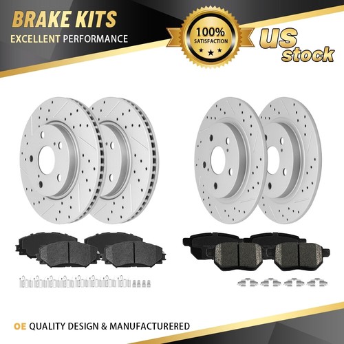 Front Rear Disc Rotors Ceramic Brake Pads for 2008 2009 2010 2011-2015 ...