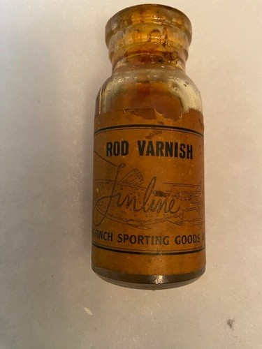 Vintage Corked Top Bottle Of Finline Rod Varnish | eBay